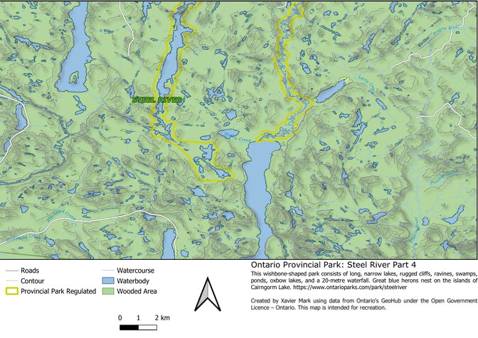 Ontario Nature Reserve: Steel River Part 4 Map by Xavier Maps | Avenza Maps