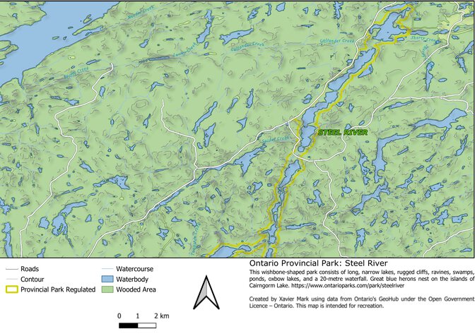 Ontario Nature Reserve: Steel River Part 1 Map by Xavier Maps | Avenza Maps