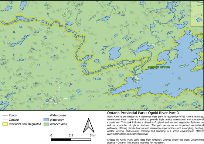Ontario Nature Reserve: Ogoki River Part 3 Map by Xavier Maps | Avenza Maps