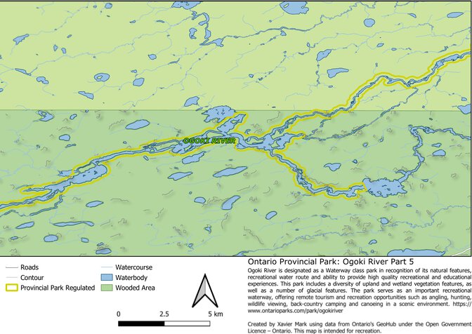 Ontario Nature Reserve: Ogoki River Part 5 Map by Xavier Maps | Avenza Maps