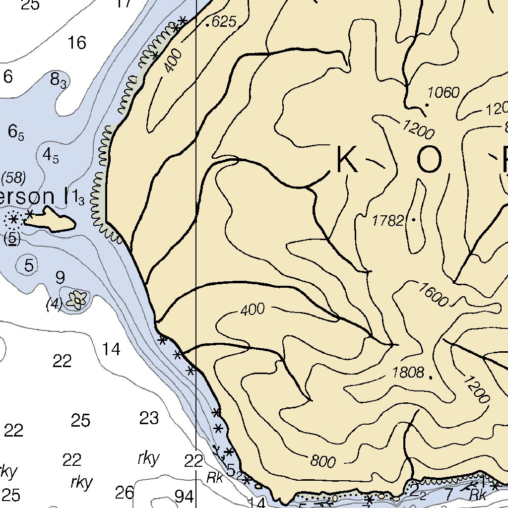 Shumagin Islands Nagai Island To Unga Island Map by National ...