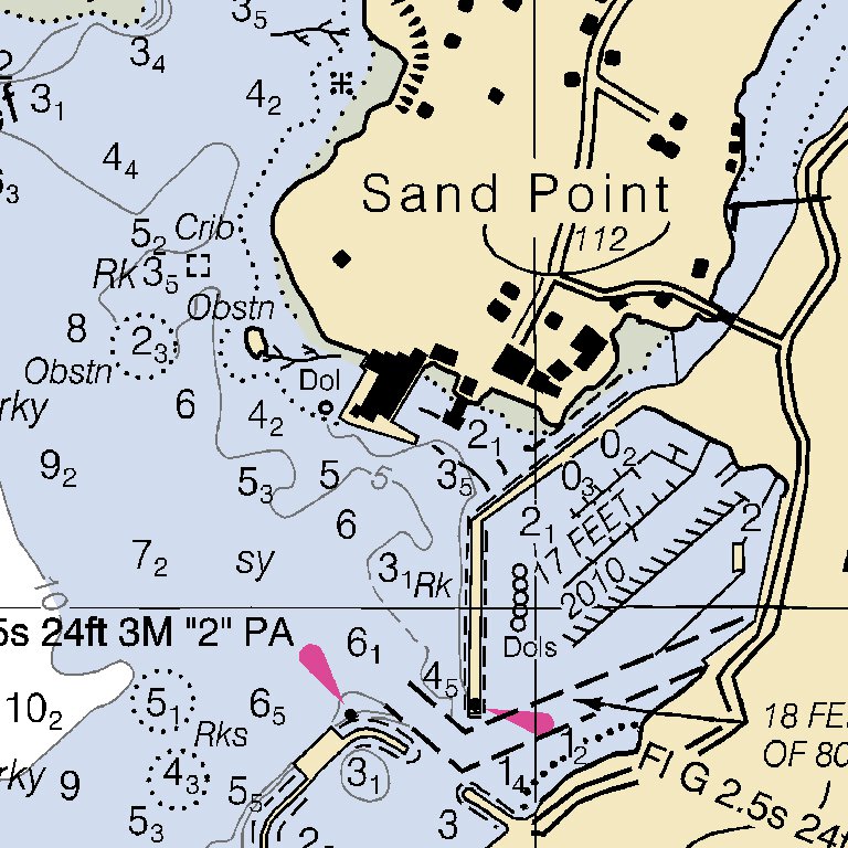 Popof Strait Northern Part Map by National Oceanographic & Atmospheric ...
