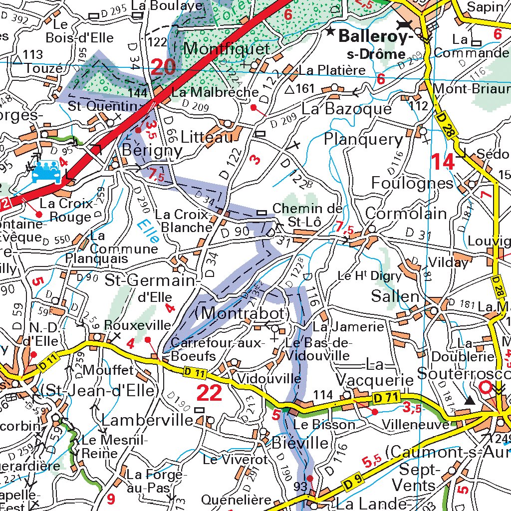 Calvados, Manche Map by Michelin | Avenza Maps