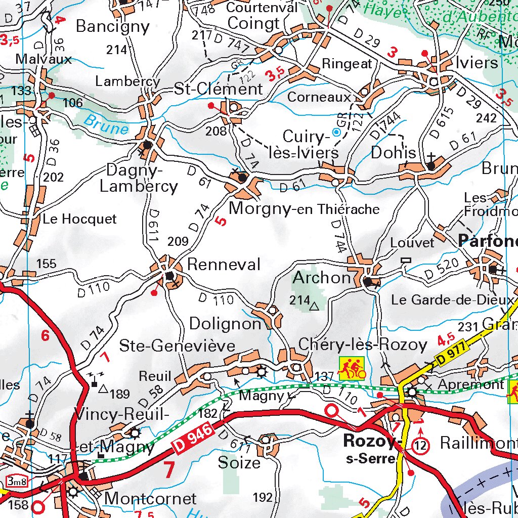 Aisne, Ardennes, Marne Map by Michelin | Avenza Maps