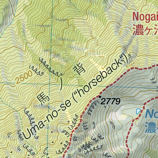 Kiso-Komagatake 木曽駒ヶ岳 Hiking Map (Chubu, Japan) 1:25,000 by Japanwilds ...