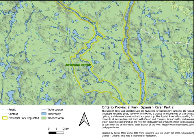 Ontario Provincial Park: Spanish River Part 2 Map by Xavier Maps ...