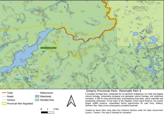 Ontario Provincial Park: Missinaibi Part 4 Map by Xavier Maps | Avenza Maps