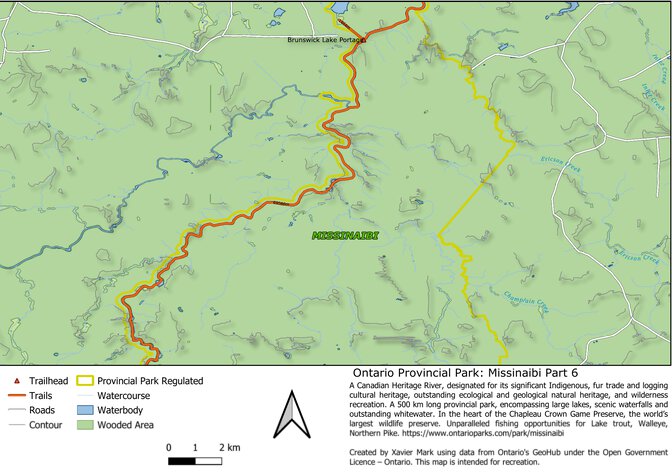 Ontario Provincial Park: Missinaibi Part 6 Map by Xavier Maps | Avenza Maps
