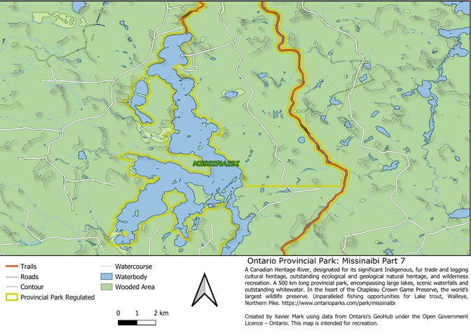Ontario Provincial Park: Missinaibi Part 7 Map by Xavier Maps | Avenza Maps