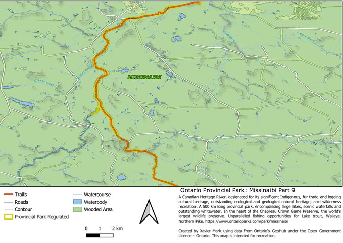 Ontario Provincial Park: Missinaibi Part 9 Map by Xavier Maps | Avenza Maps