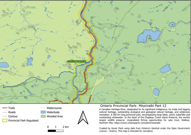 Ontario Provincial Park: Missinaibi Part 12 Map by Xavier Maps | Avenza ...