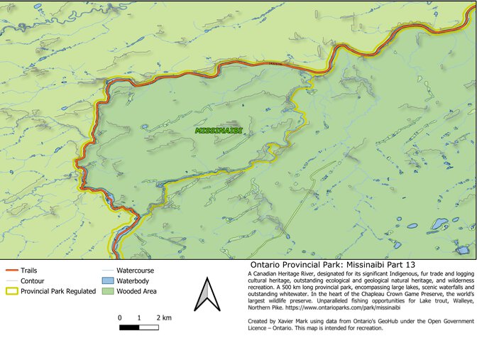 Ontario Provincial Park: Missinaibi Part 13 Map by Xavier Maps | Avenza ...