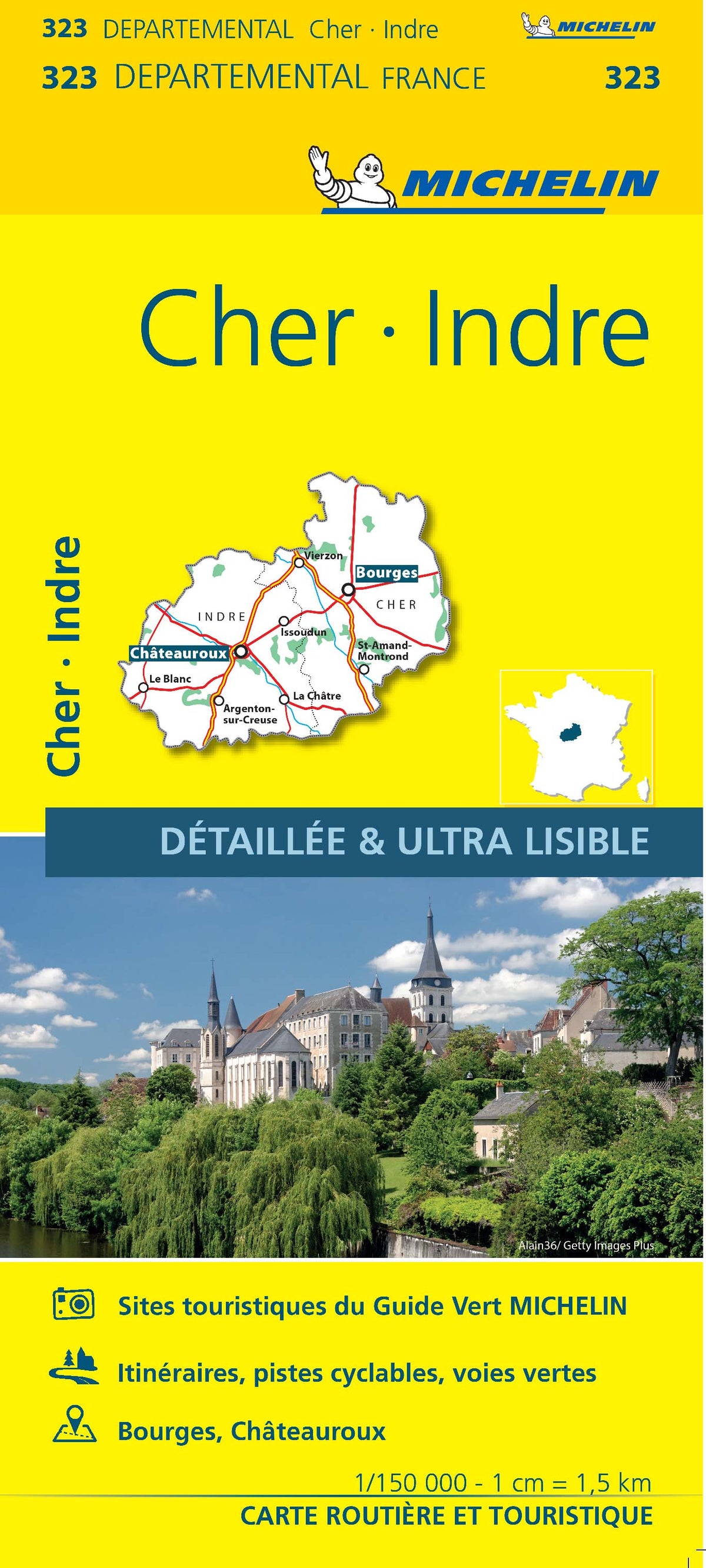 Cher, Indre Map by Michelin | Avenza Maps