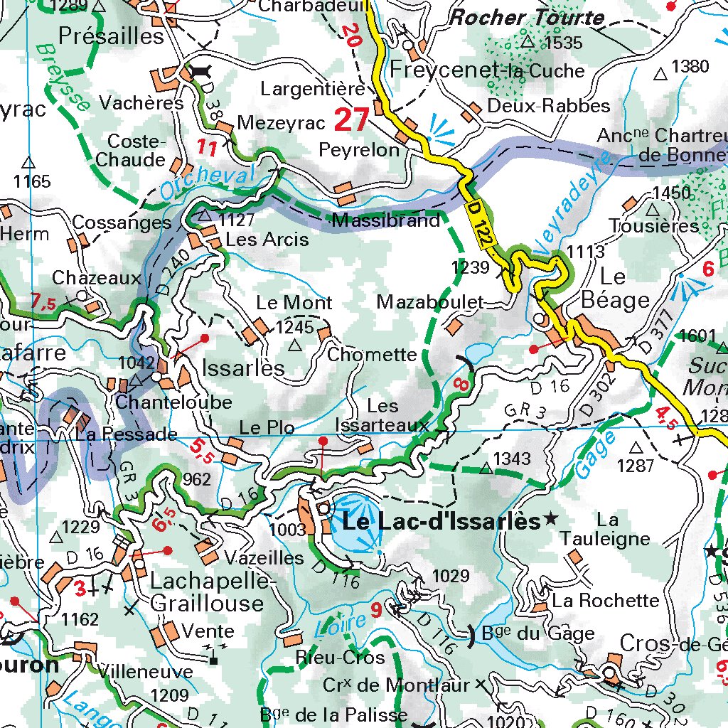 Ardèche, Haute-Loire Map by Michelin | Avenza Maps