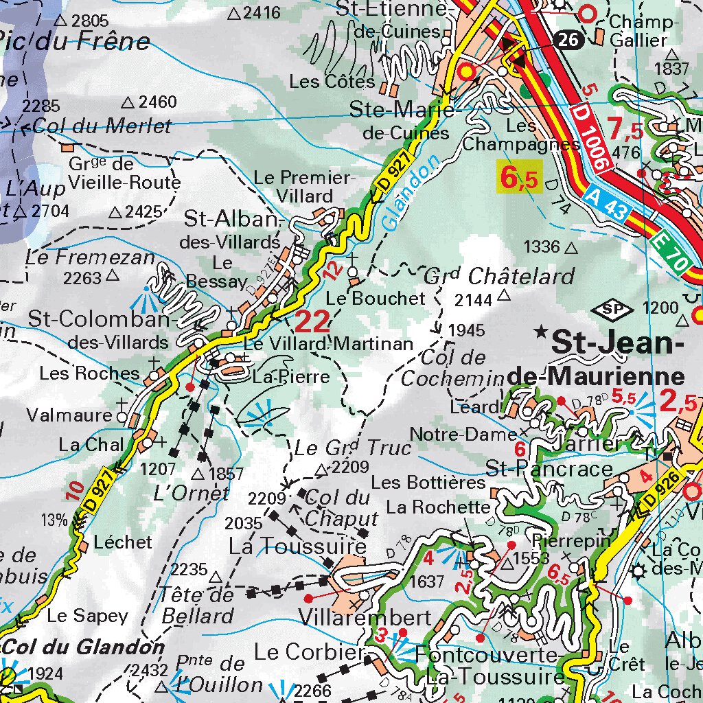 Isère, Savoie Map by Michelin | Avenza Maps