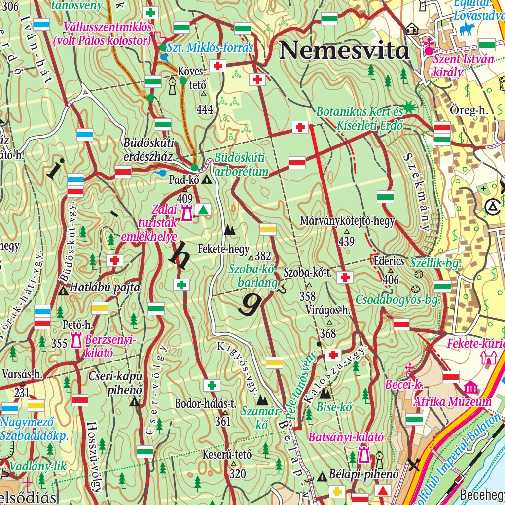 Balaton bicklis- és turistatérkép, Tourist & Biking Map, by Szarvas ...