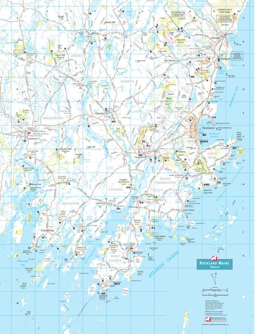 Rockland Area Trail Map 2022 by Map Adventures LLC | Avenza Maps