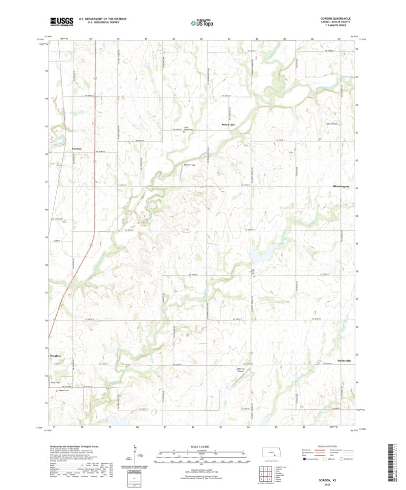 Gordon, KS (2022, 24000-Scale) Map by United States Geological Survey ...