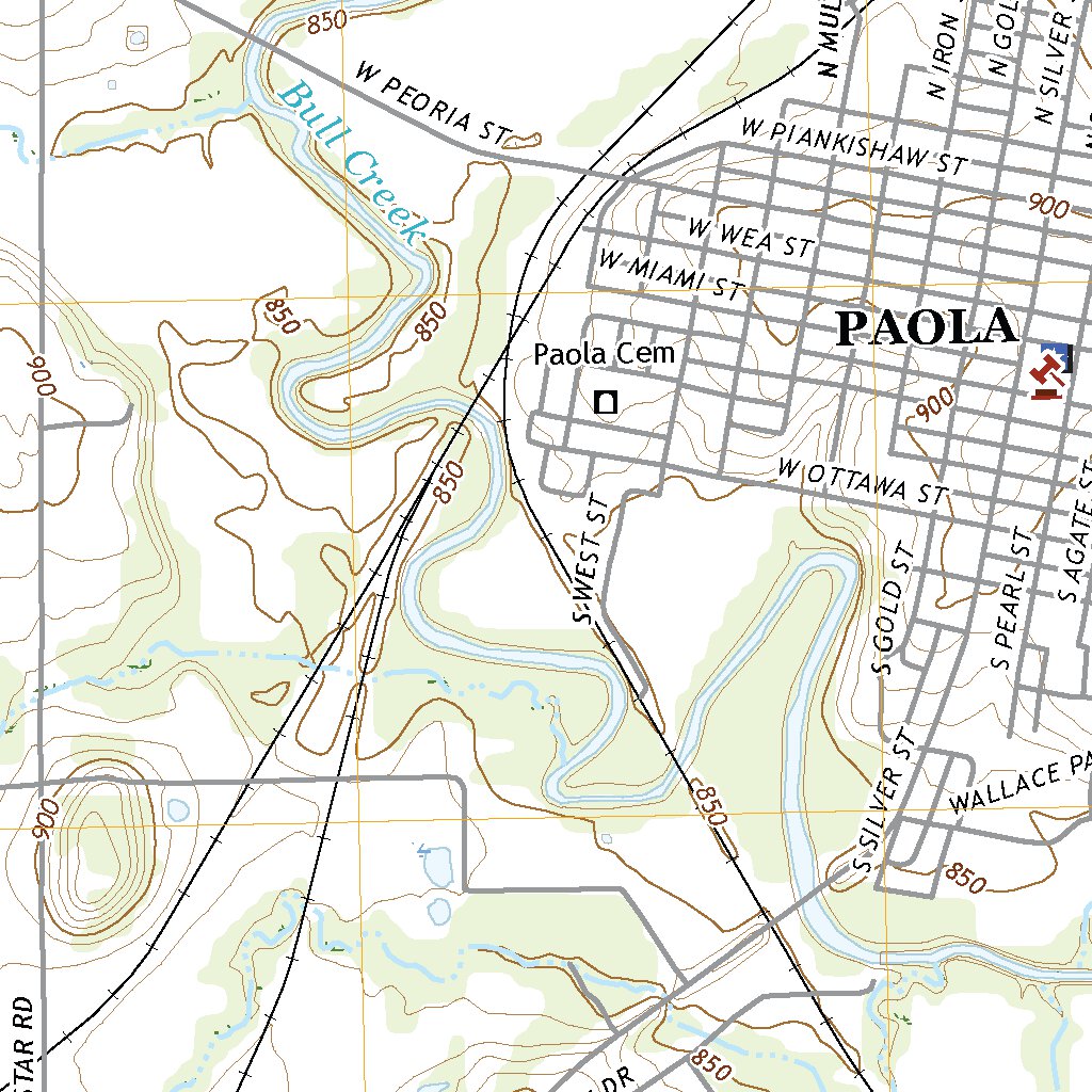 Paola West, KS (2022, 24000-Scale) Map by United States Geological ...