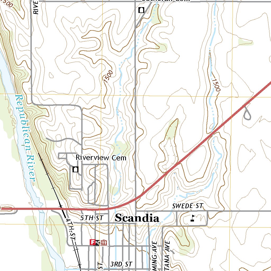 Scandia, KS (2022, 24000-Scale) Map by United States Geological Survey ...
