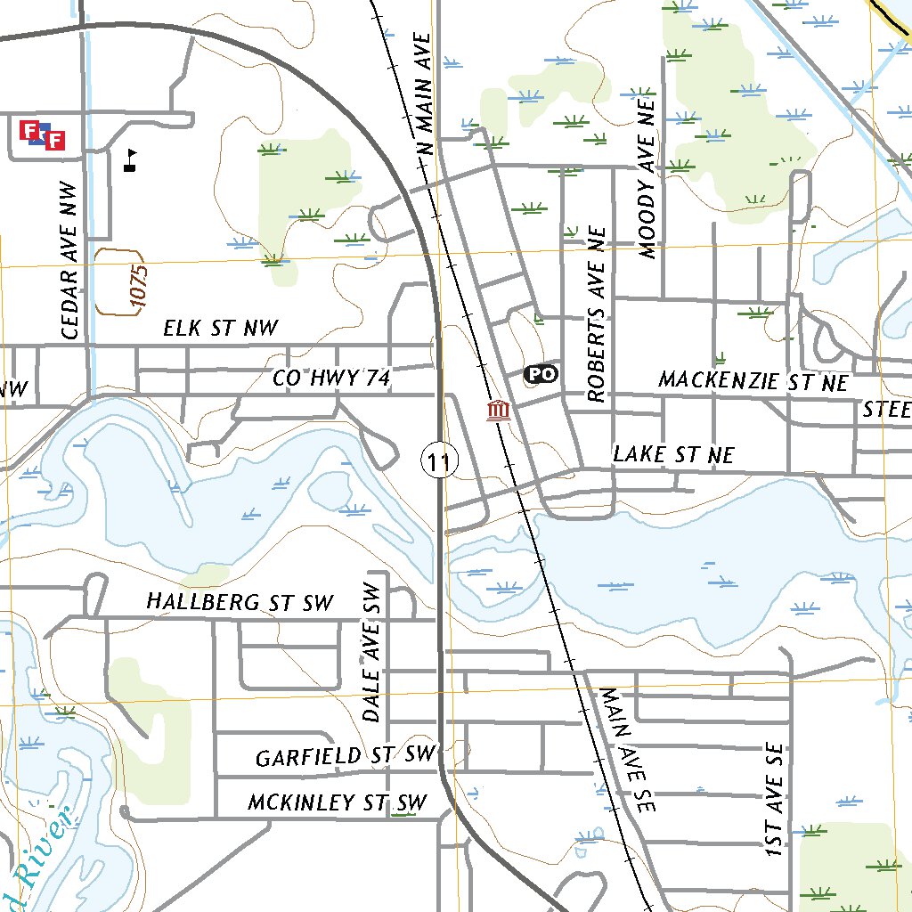 Warroad, MN (2022, 24000-Scale) Map by United States Geological Survey ...
