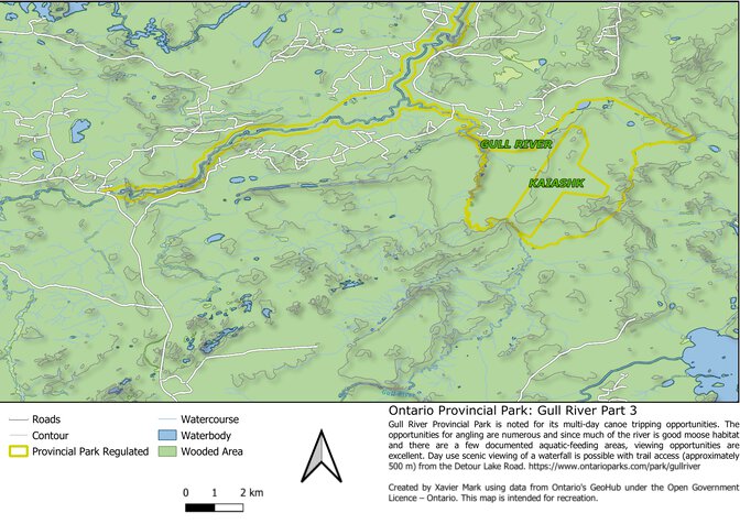 Ontario Nature Reserve: Gull River Part 3 Map by Xavier Maps | Avenza Maps
