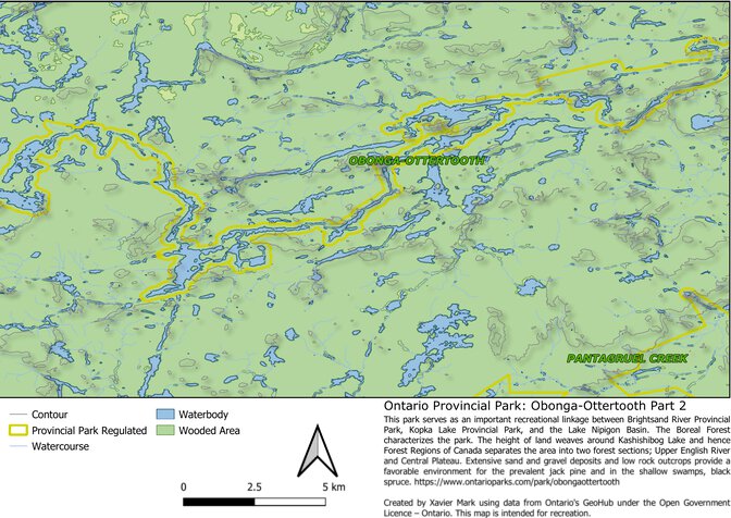 Ontario Nature Reserve: Obonga-Ottertooth Part 2 Map by Xavier Maps ...