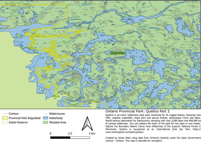 Ontario Provincial Park: Quetico Part 2 Map by Xavier Maps | Avenza Maps