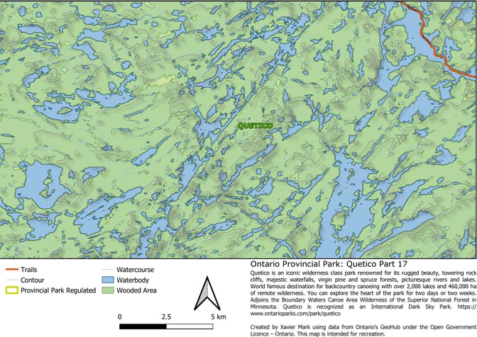 Ontario Provincial Park: Quetico Part 17 Map by Xavier Maps | Avenza Maps