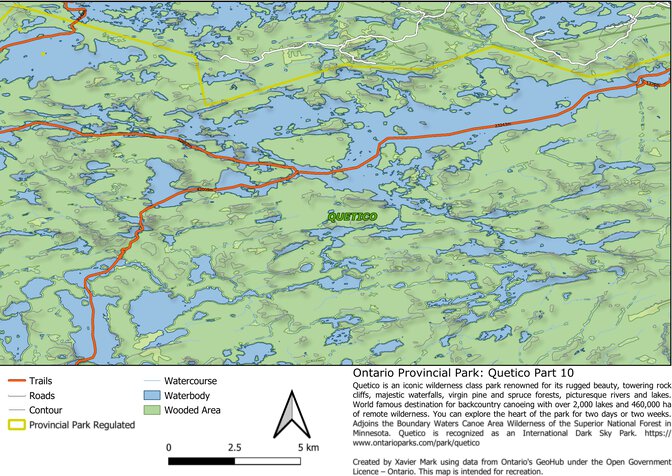 Ontario Provincial Park: Quetico Part 10 Map by Xavier Maps | Avenza Maps