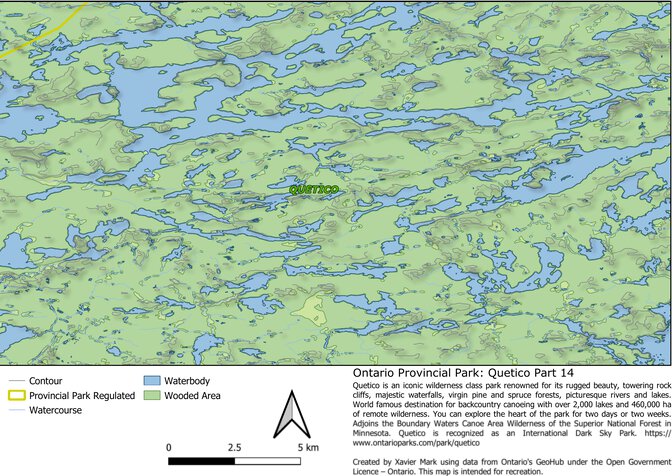 Ontario Provincial Park: Quetico Part 14 Map by Xavier Maps | Avenza Maps