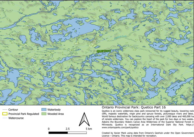 Ontario Provincial Park: Quetico Part 16 Map by Xavier Maps | Avenza Maps