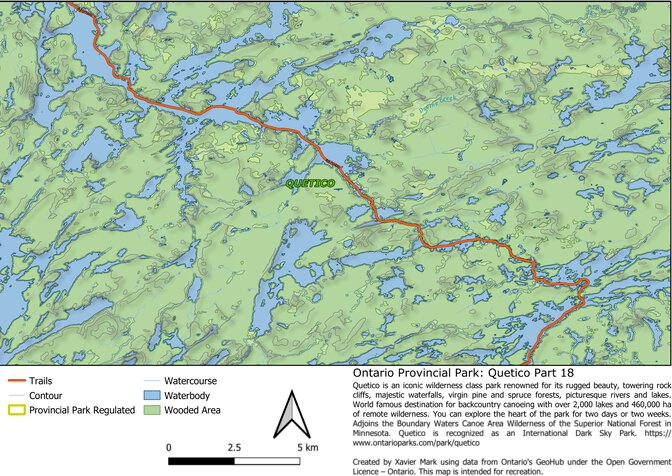 Ontario Provincial Park: Quetico Part 18 Map by Xavier Maps | Avenza Maps