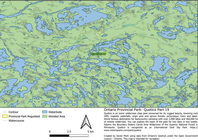 Ontario Provincial Park: Quetico Part 19 Map by Xavier Maps | Avenza Maps