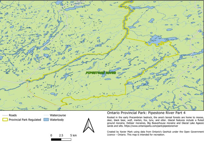 Ontario Nature Reserve: Pipestone River Part 4 Map by Xavier Maps ...