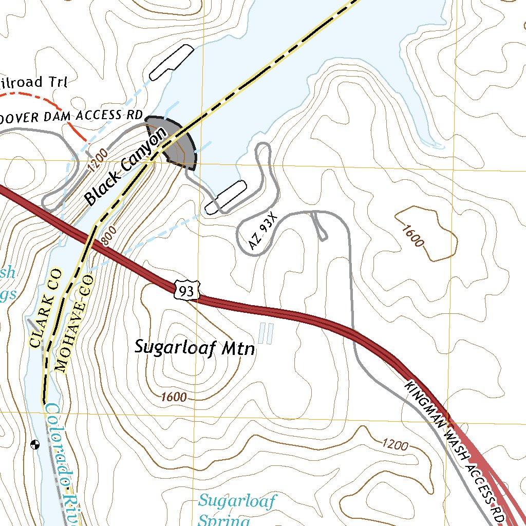 Hoover Dam, NV (2021, 24000-Scale) Map by United States Geological ...