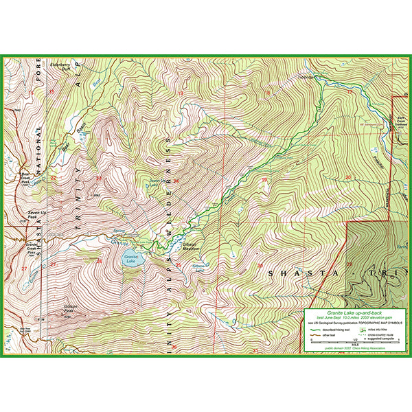 Granite Lake up-and-back hike Map by Sacramento Valley Hiking ...
