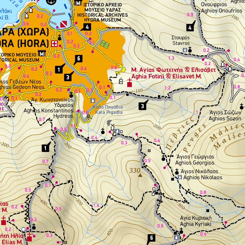 Hydra, Greece Map by Terrain Editions | Avenza Maps