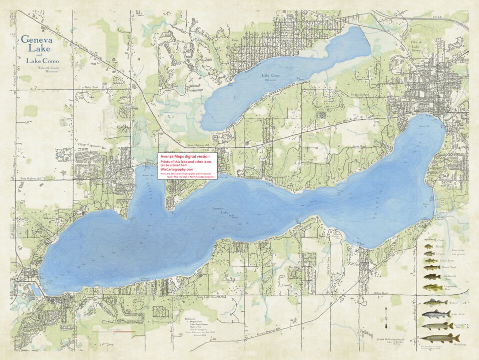 Lake Geneva Map