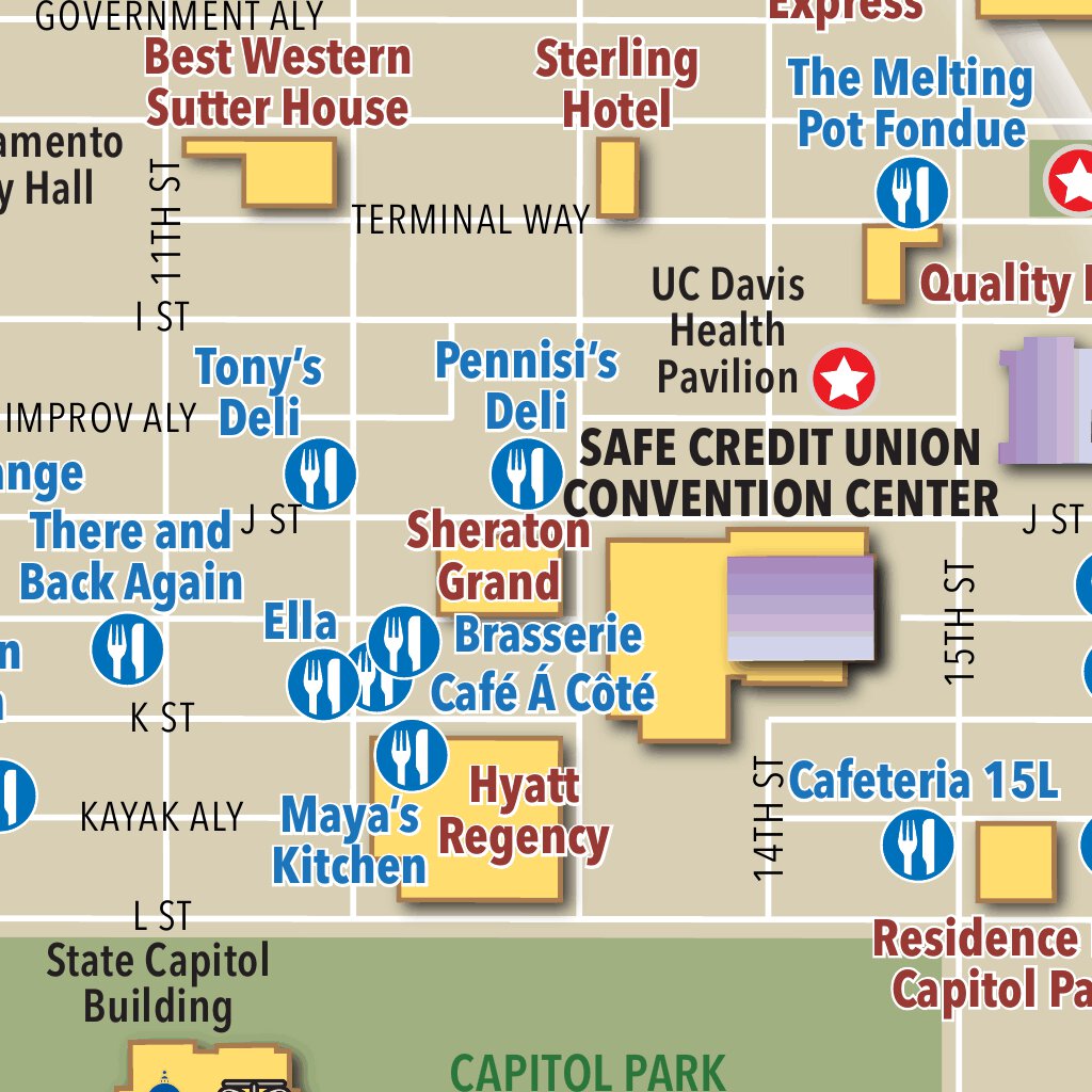 Sacramento: The Downtown Map Guide by Cartagram | Avenza Maps