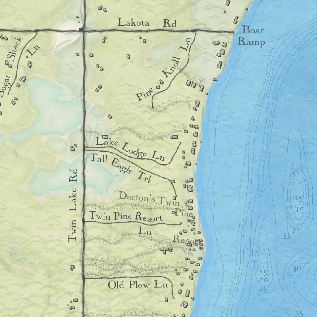 Twin Lakes, Vilas County, Wisconsin Map by WisCartography | Avenza Maps