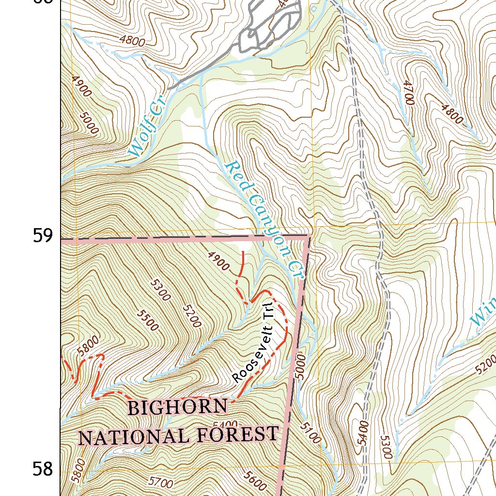 Wolf, WY (2021, 24000-Scale) Map by United States Geological Survey ...