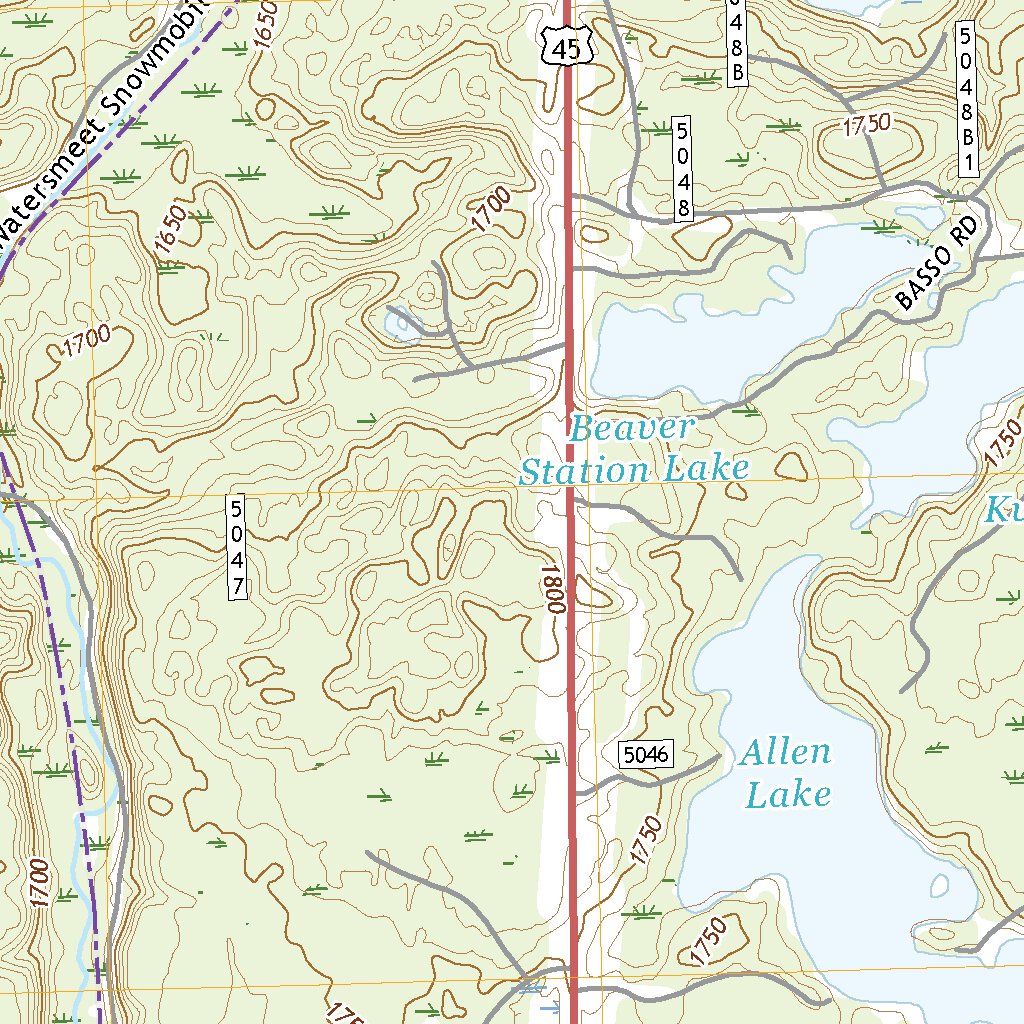 Land O' Lakes, WI (2022, 24000-Scale) Map by United States Geological ...