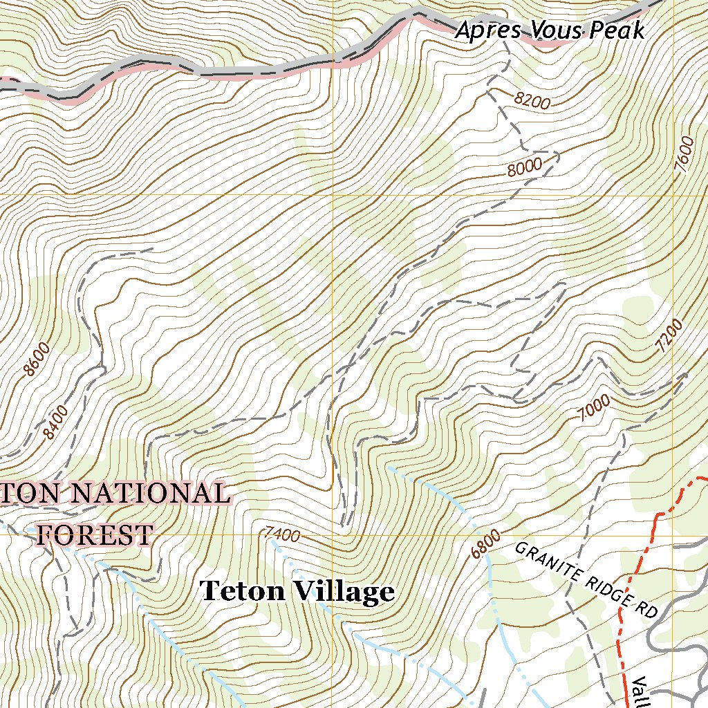 Teton Village, WY (2021, 24000-Scale) Map by United States Geological ...