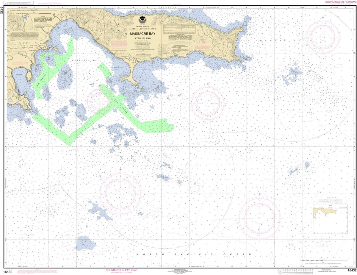 Massacre Bay Map by National Oceanographic & Atmospheric Administration ...