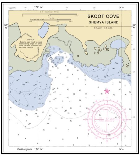 Skoot Cove Shemya Island Map by National Oceanographic & Atmospheric ...