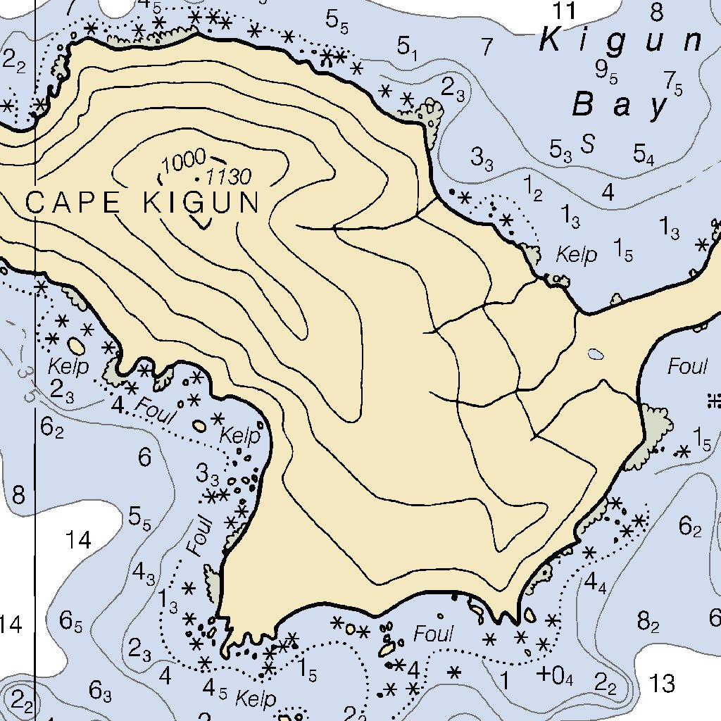 Atka Island Western Part Map by National Oceanographic & Atmospheric ...