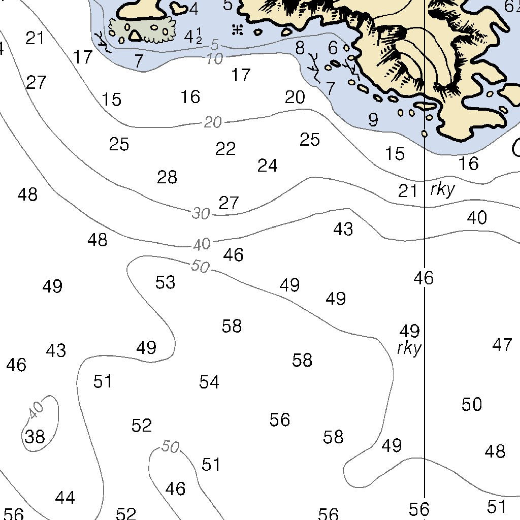 Tagalak Island To Little Tanaga Island Map by National Oceanographic ...