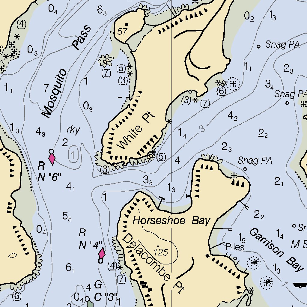 Haro Strait Middle Bank To Stuart Island Map by National Oceanographic ...