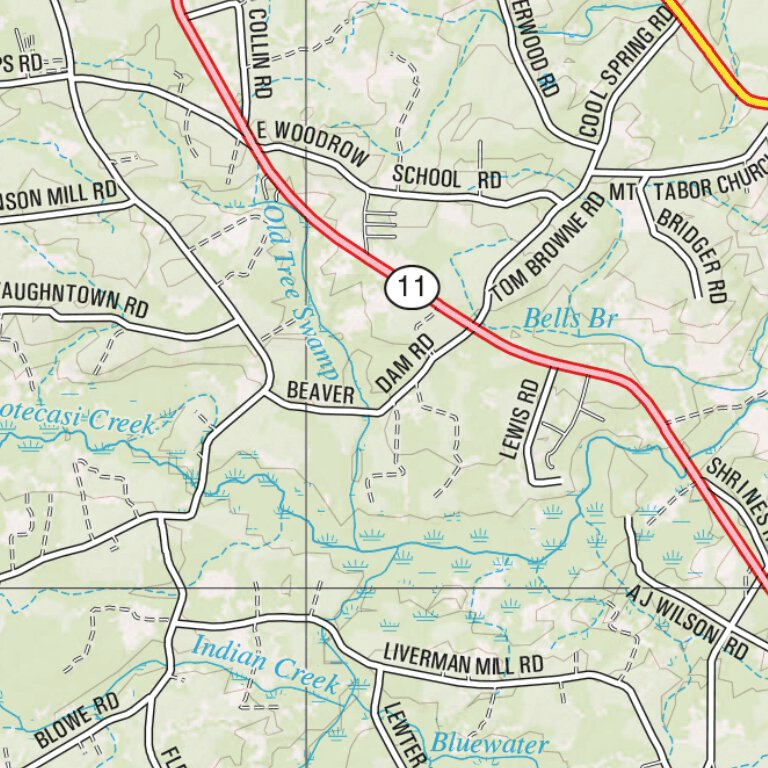 North Carolina Atlas & Gazetteer Page 24 Map by Garmin | Avenza Maps